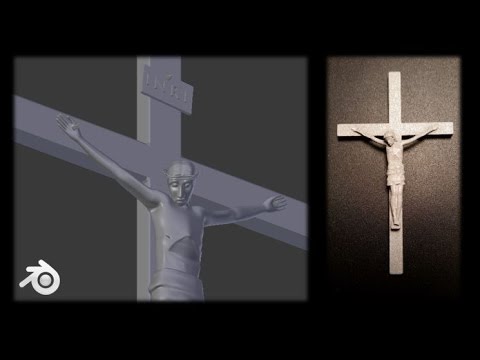 Crucifix Time Lapse Modeling in Blender and Shapeways 3D Print - YouTube