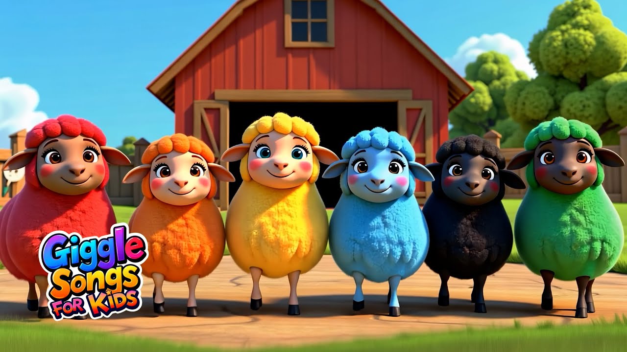 learn Color with Baa Baa Black Sheep Song- Nursery Rhymes & Kids Songs ...