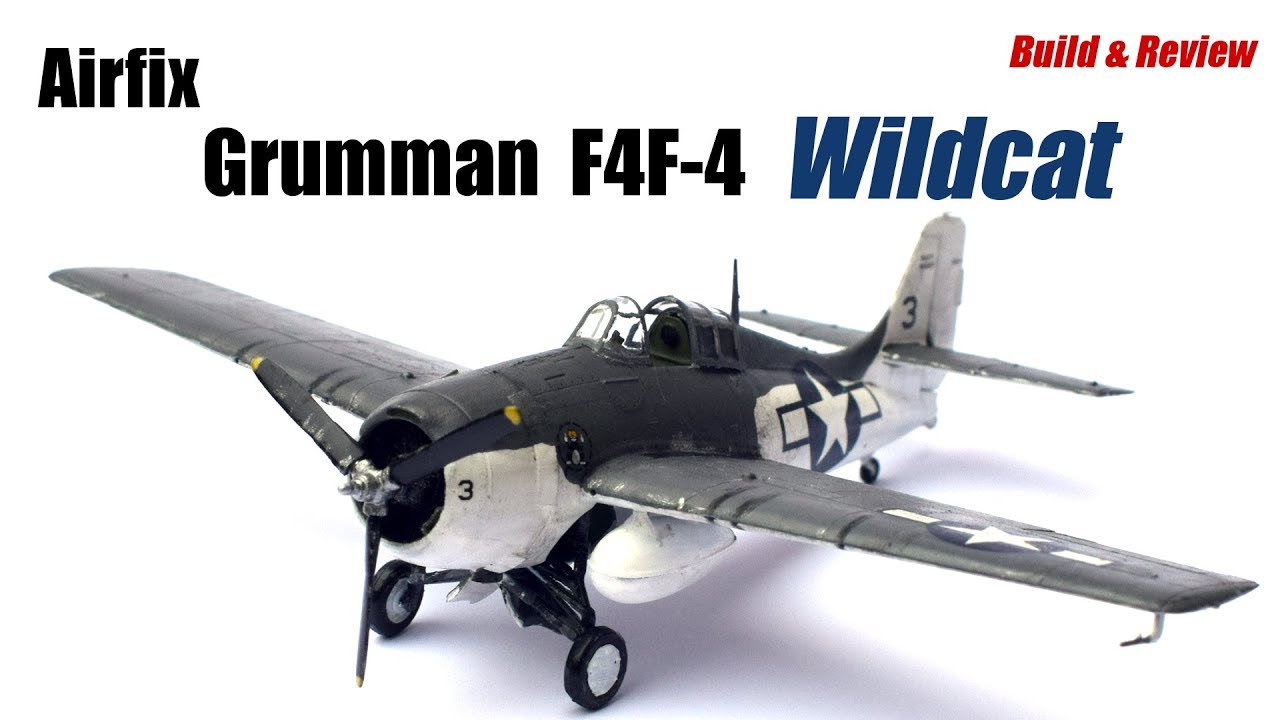 Airfix Grumman F4F-4 Wildcat Starter Set - 1/72 Scale Plastic Model Kit ...