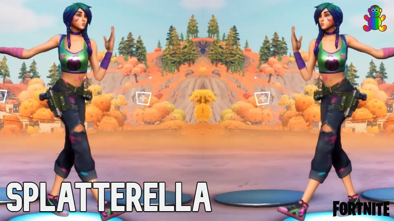 Fortnite Splatterella Skin doing Jitterbug Item Shop Emote - YouTube