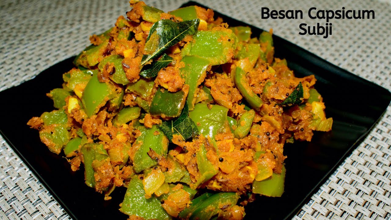 Besan Capsicum Sabji Recipe || Besan Shimla Mirch ki Sabji || Easy and ...