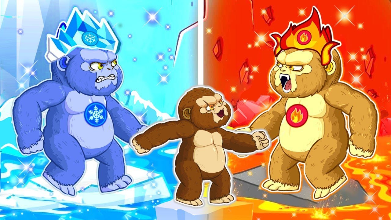 POOR BABY GODZILLA Vs KONG LIFE: Kong Fire and Kong Ice: Who'll win ...