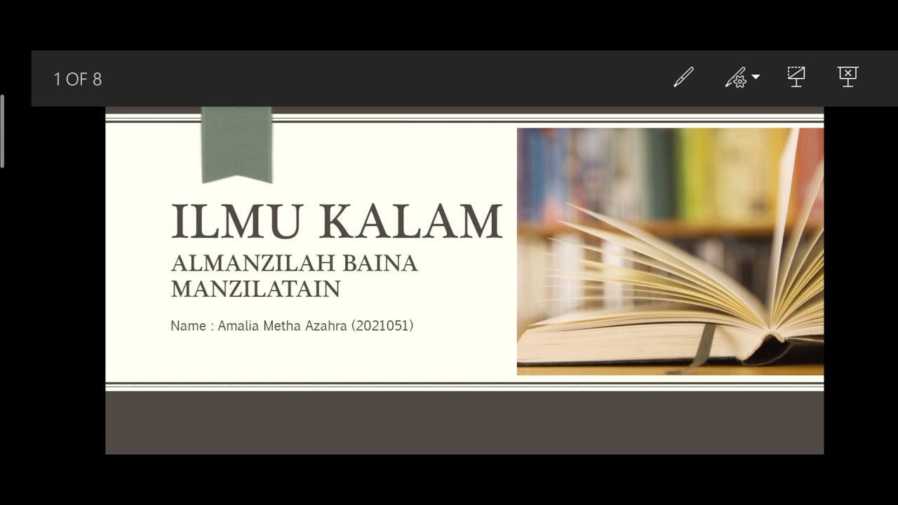 Al manzilah Baina Manzilatain. Ilmu Kalam - YouTube