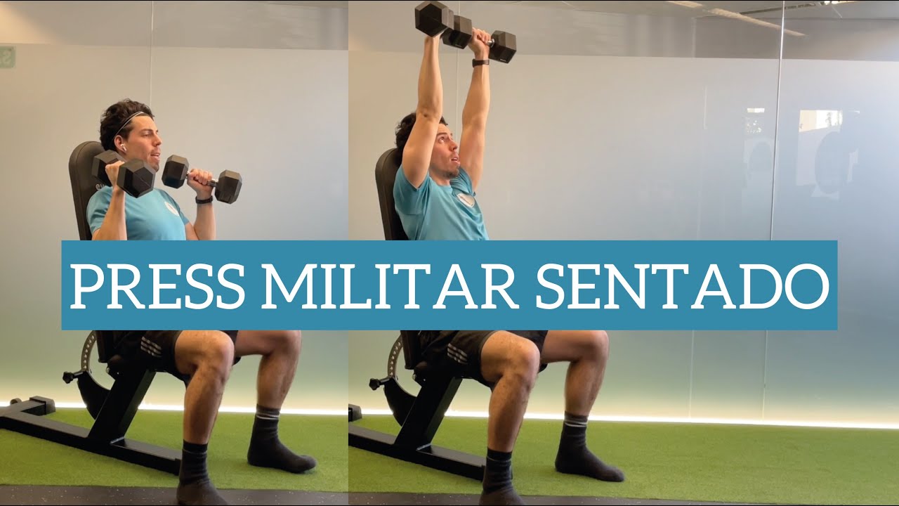 Press militar sentado con mancuernas 2DB - Levitasalud - YouTube