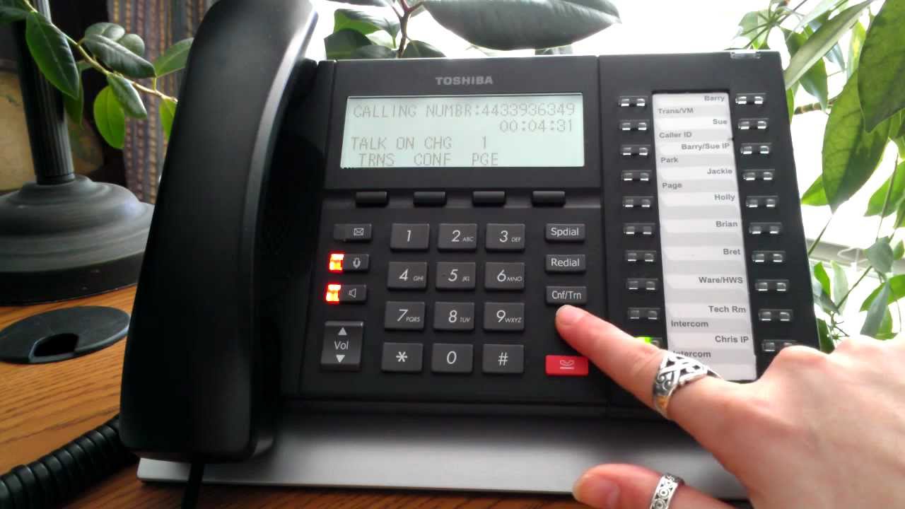 How to Conference Two Outside Lines using Toshiba Telephones ACC ...
