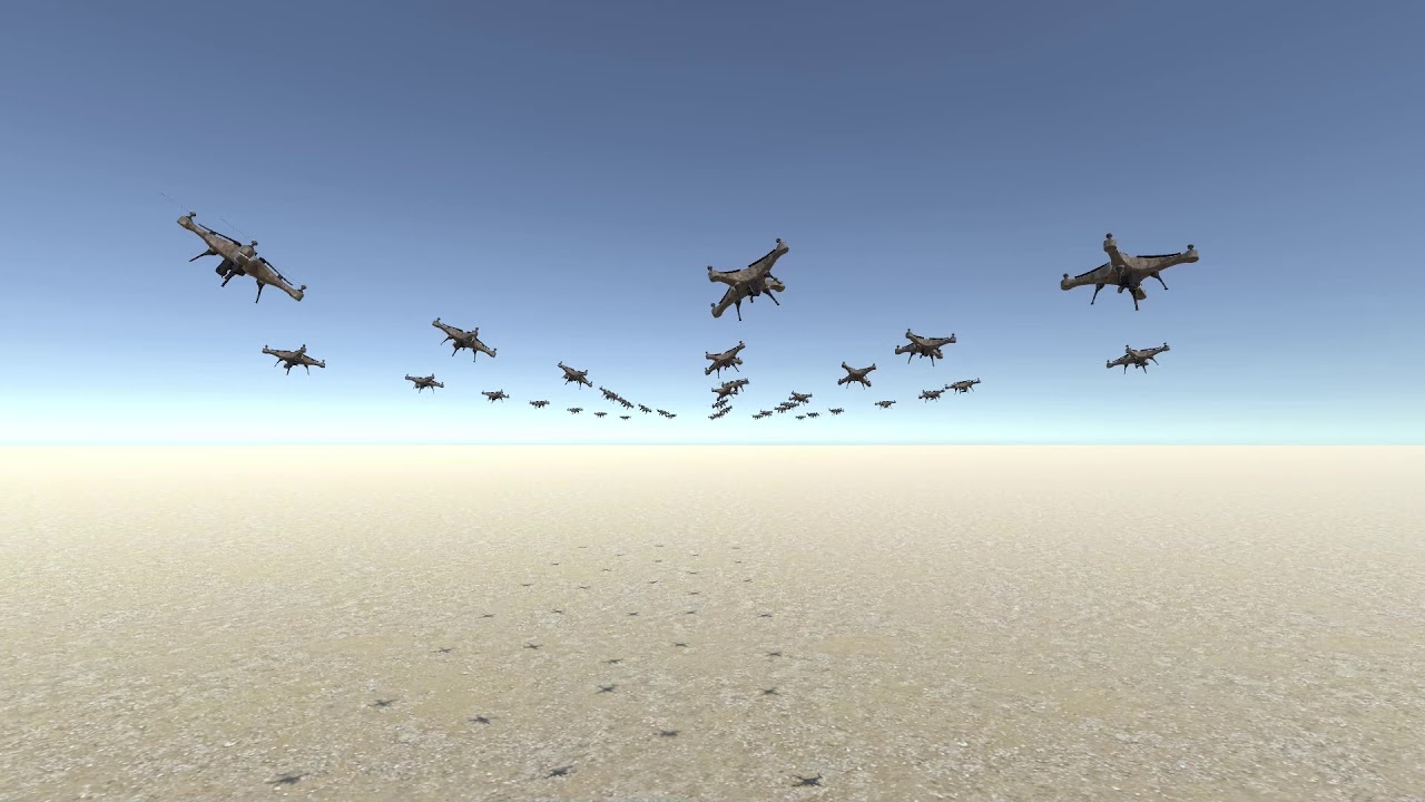 Quadcopter drone swarm 1 - YouTube
