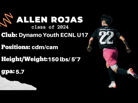 Allen Rojas Dynamo Youth ECNL u17 highlight video - YouTube
