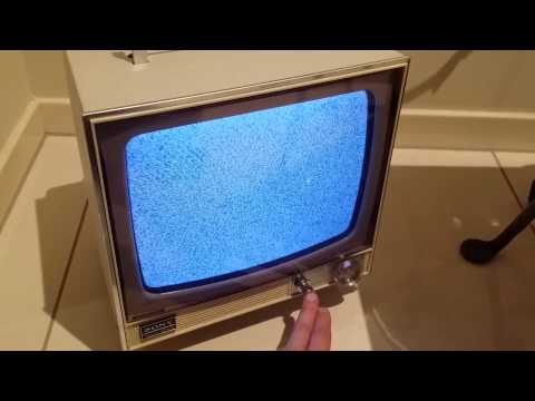 1970s Vintage Sony CRT analog TV TV-110UK monochrome UHF portable - YouTube