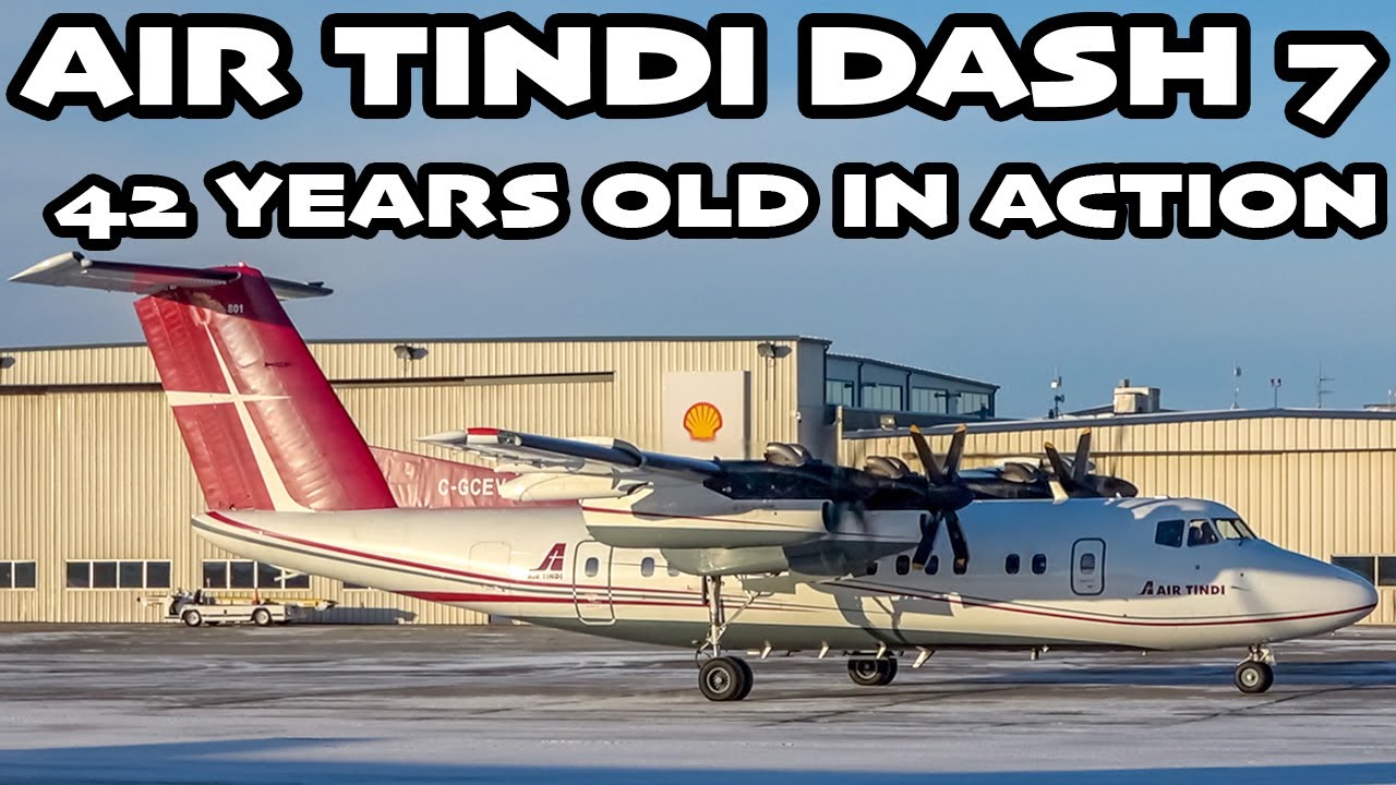 42 YEAR OLD QUAD DASH 7! Air Tindi De Havilland Canada Dash 7 action in ...