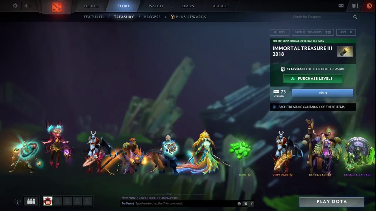 Dota 2 Battle Level Bundle 2018 + Opening 10x Immortal I & II - YouTube