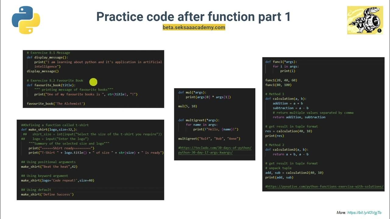 46. Function Python Part 1 Practice Code, Python Khmer HKimhab - YouTube