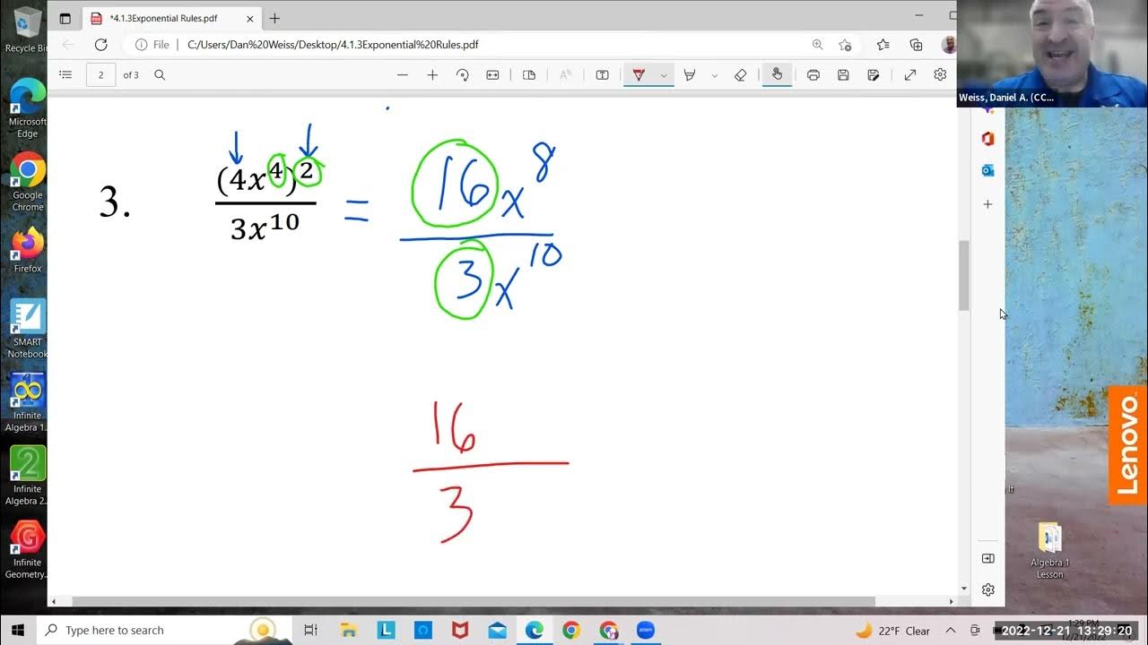 4.1.2B Exponential Rules - YouTube