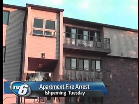 Ishpeming man arrested after apartment fire - YouTube