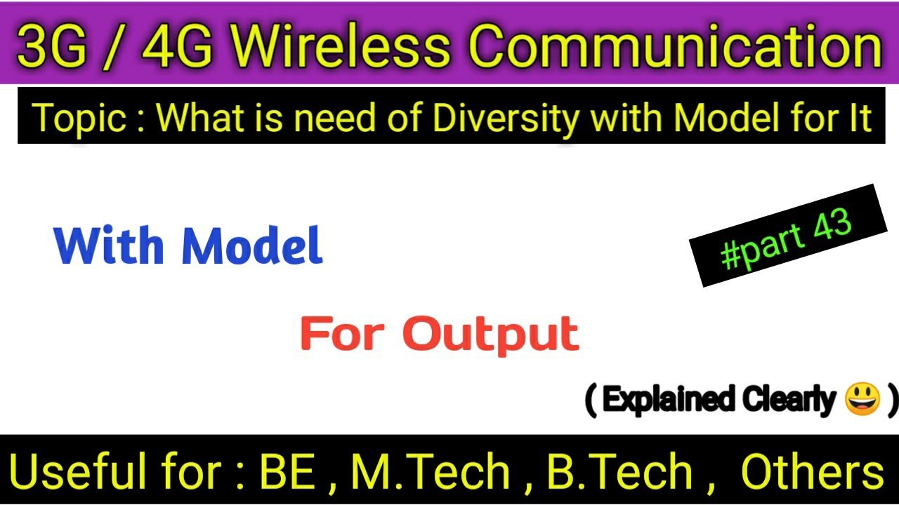 what is the need of diversity and create a model for receive diversity ...