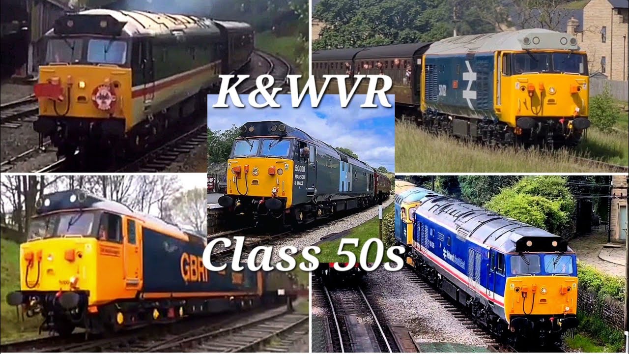 Colourful collection of Class 50s visiting K&WVR in recent years - YouTube