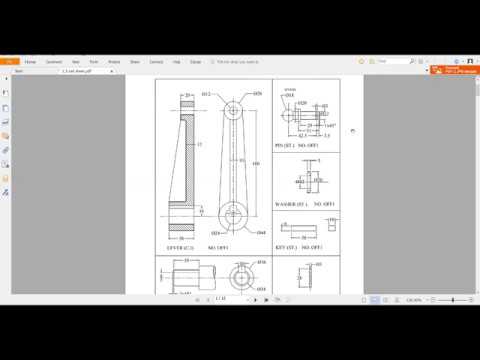 Auto Cad Mechanical control lever 3D - YouTube