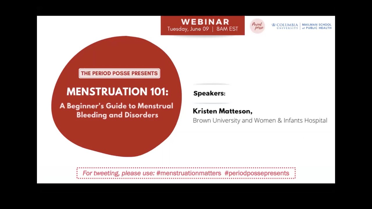 Period Posse Presents: "Menstruation 101: A Beginner's Guide to ...