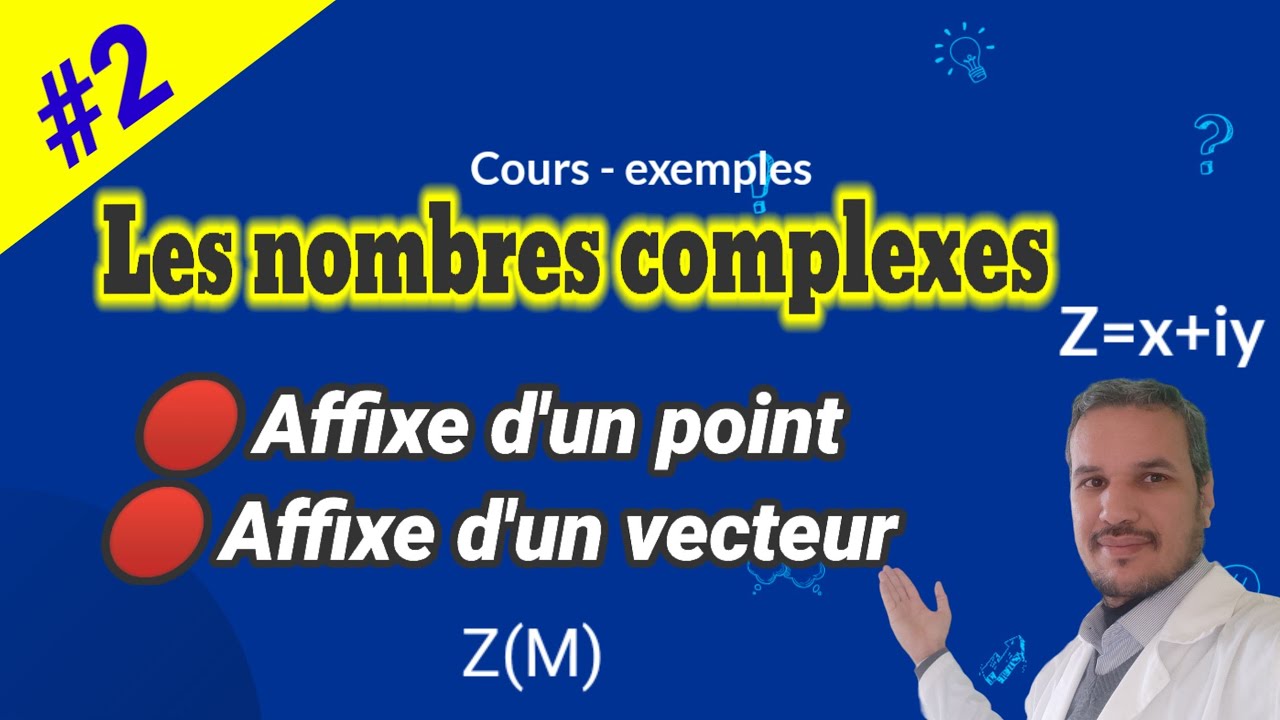Les nombres complexe 2bac 🚩2/ affixe d'un point et d'un vecteur - YouTube