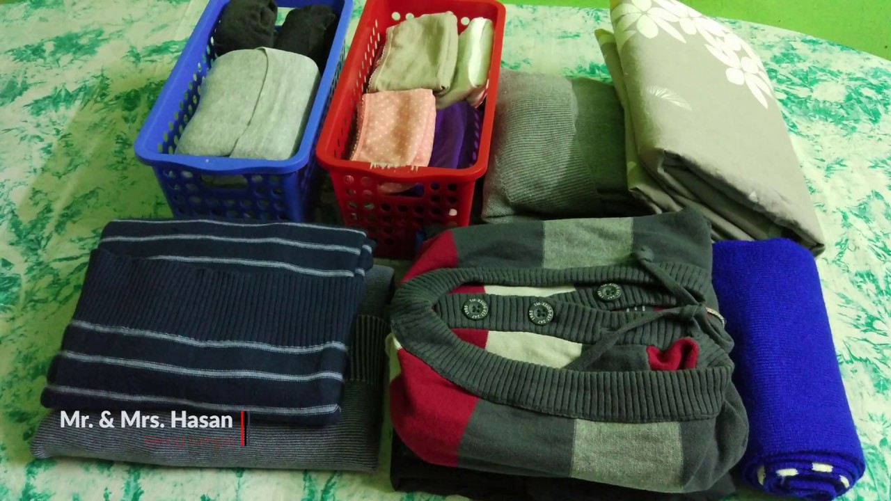 Clothes Folding Hacks/Save Space in Wardrobe or Closet - YouTube