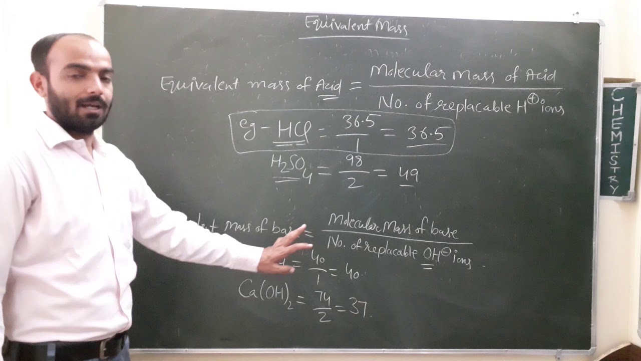 12th Chemistry, Unit-2, Normality and Equivalent Mass of Acid/Base ...
