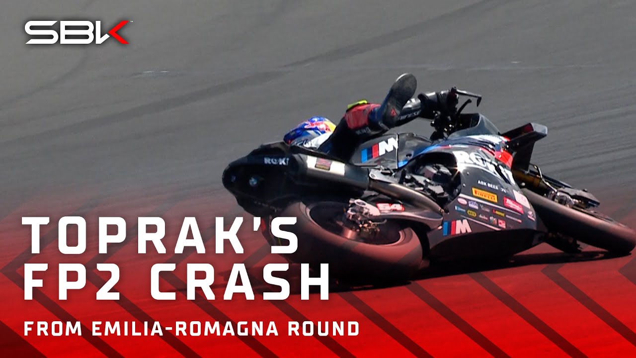 Razgatlioglu pushes a bit too much with FP2 crash at Misano! 💥 | 2024 # ...