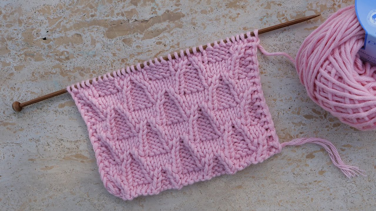 Рельефный рисунок спицами 🚜 Embossed knitting pattern - YouTube