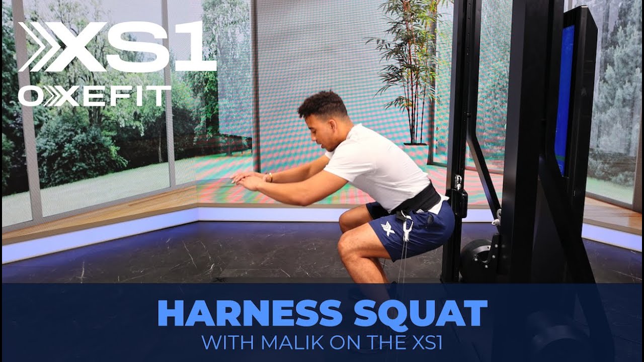 OxeFit | XS1 Movement - Trainer Malik Demonstrates Harness Squats - YouTube