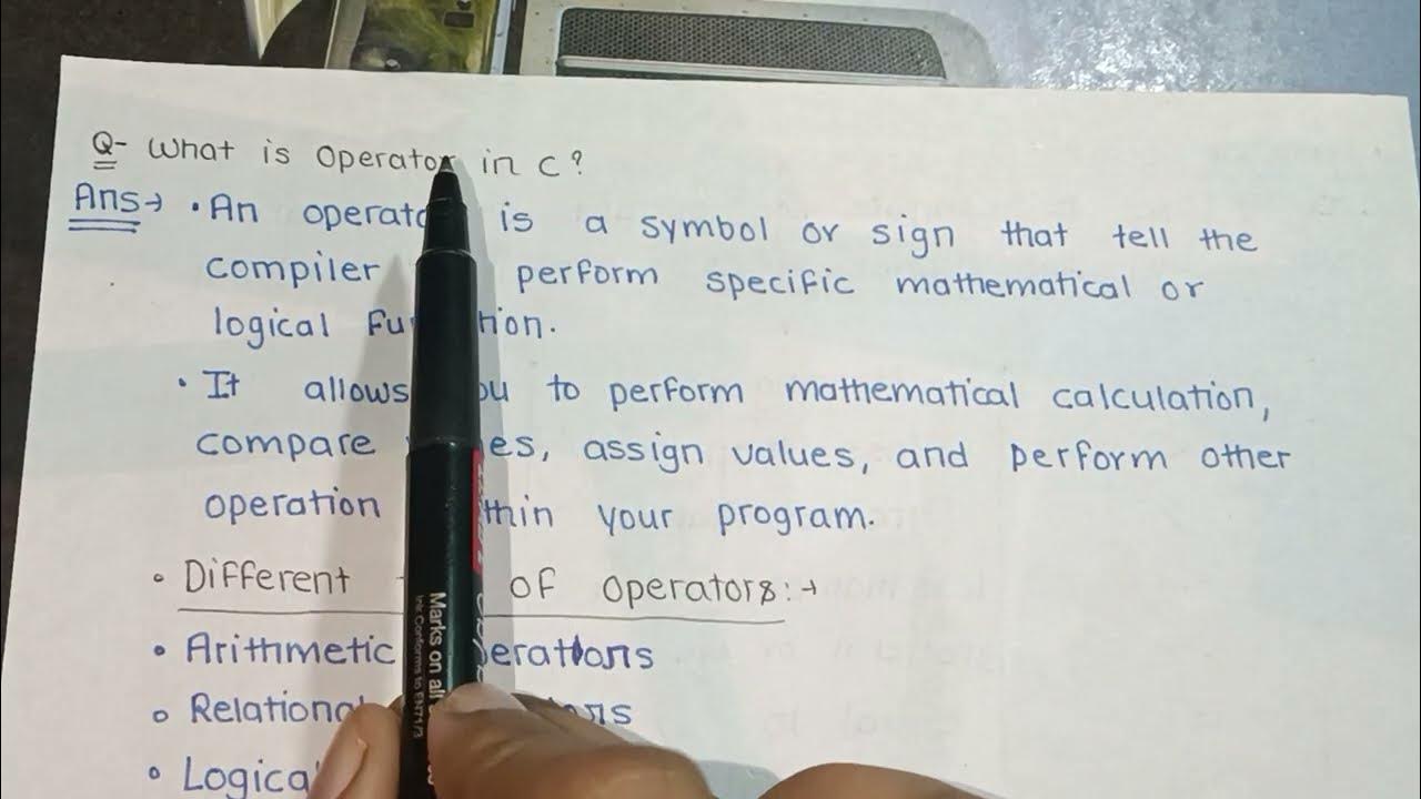 Operator in C Language।। operator ।। Operator in c,// arithmetic, bitwise । operator cse wale ...
