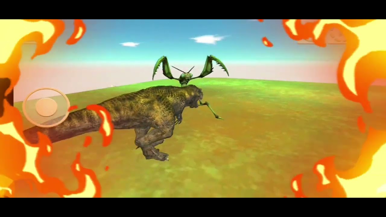 T-rex vs the praying mantis! THE GAME THAT I USED IS ANIMAL REVOLT ...
