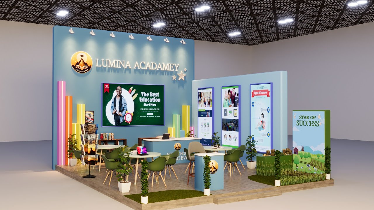 educational Event booth test #3dart #3d #3ds #3dsmax #modling # ...