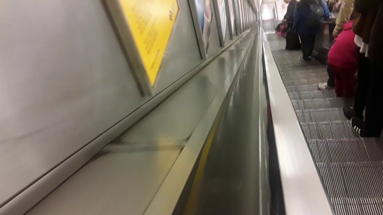 longest escalator on the whole the underground Angel station - YouTube