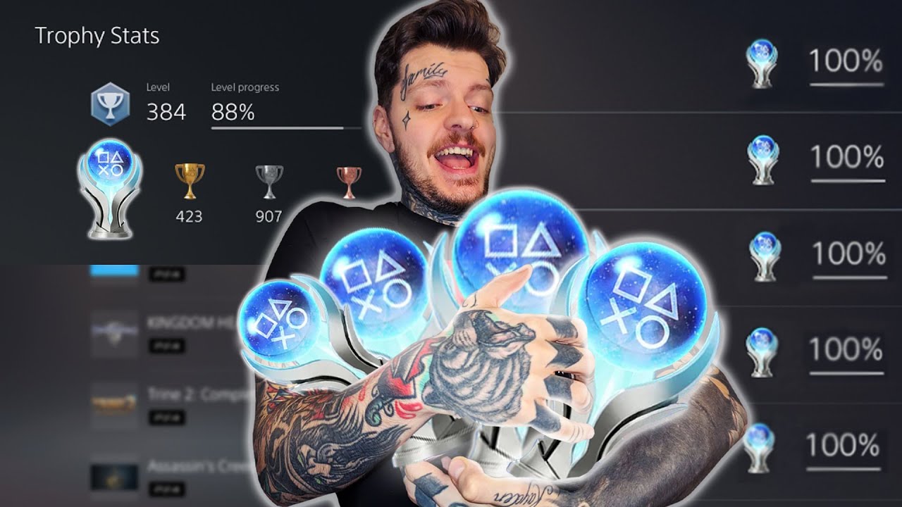 How many PLATINUM trophies my level 384 PSN has in a DECADE! - YouTube