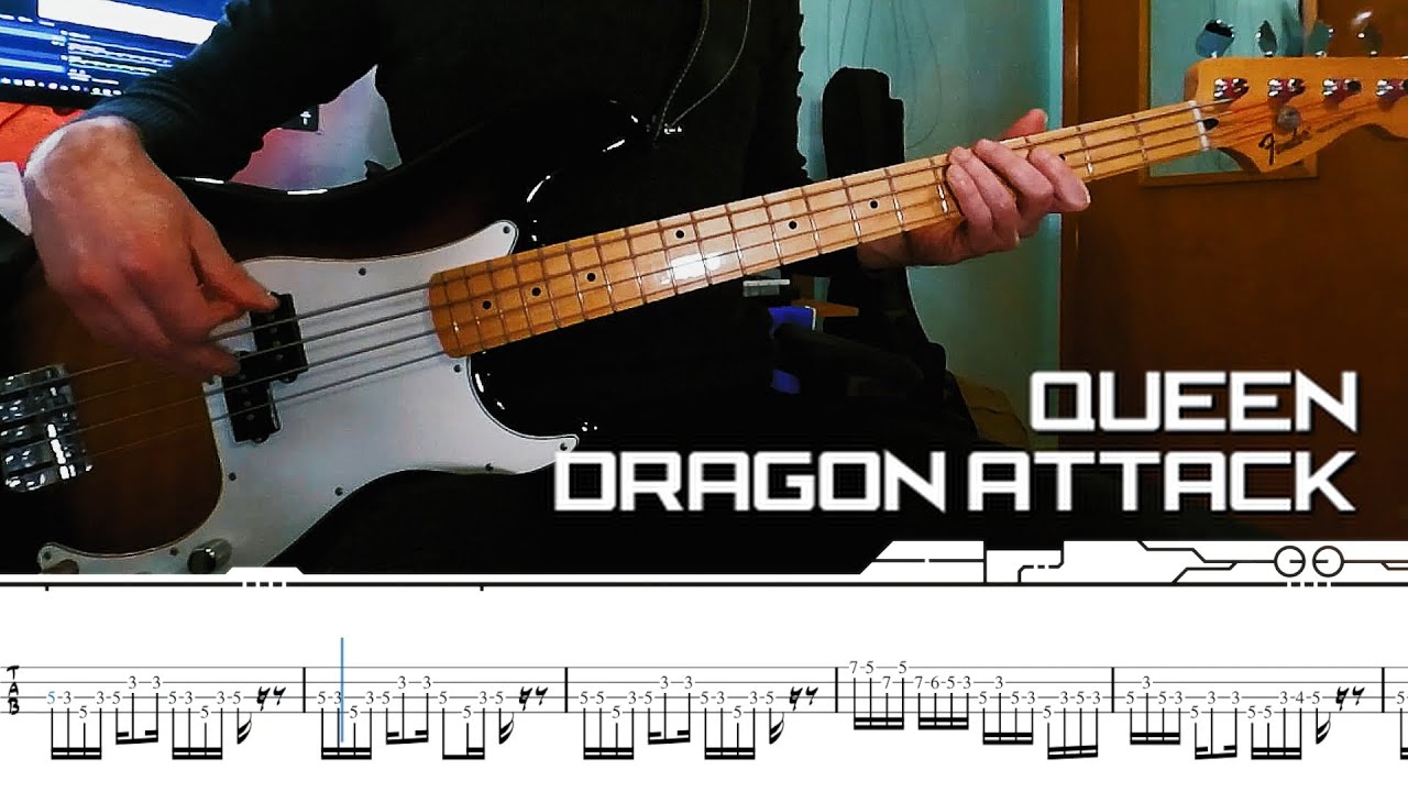 Queen - Dragon Attack (2 min bass lesson w/tab) - YouTube