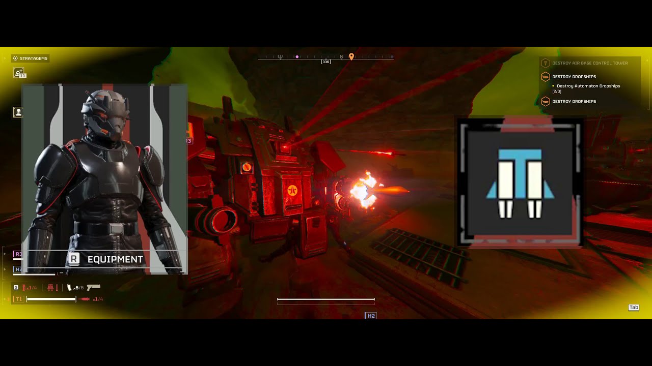 Helldivers 2 - Medium "Unflinching" armor & jump pack - Bots/Super Helldive (full clear) - YouTube