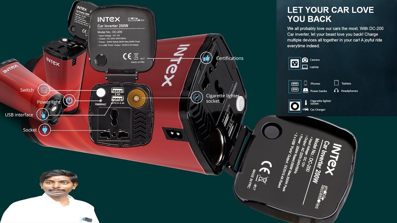 Intex DC 200 Car Inverter (UNBOXING & Review) | Venkatesh | Tamil - YouTube