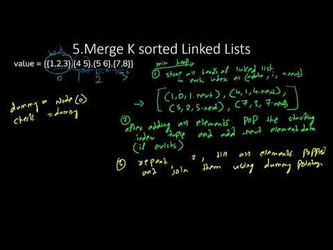 5.Merge k sorted linked lists | Heap | Python | GFG | Must Do Coding Interview Questions - YouTube
