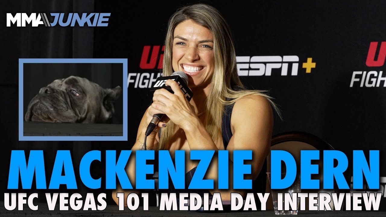 Mackenzie Dern Brings Emotional Support Dog to Media Day, Explains ...