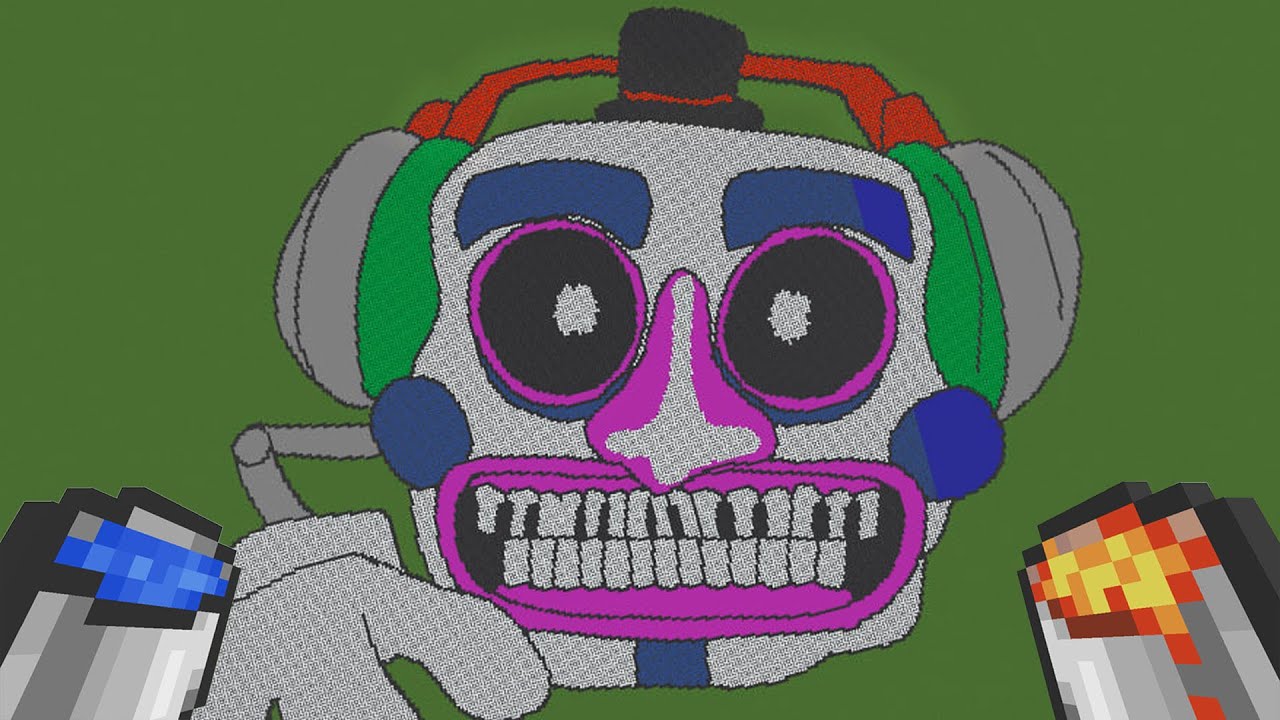 DJ MUSIC MAN PIXEL ART IN MINECRAFT FNAF - YouTube