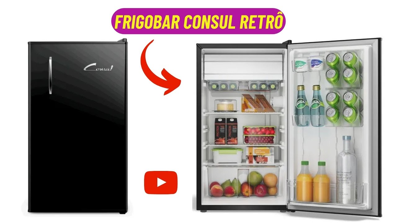 LANÇAMENTO COM ESTILO DA CONSUL / Frigobar Consul Retrô 117 Litros ...