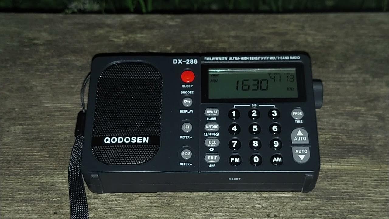 Qodosen DX-286 FM Stereo/LW/MW/SW Portable Radio - KCJJ 1630 AM from Iowa City Iowa - YouTube