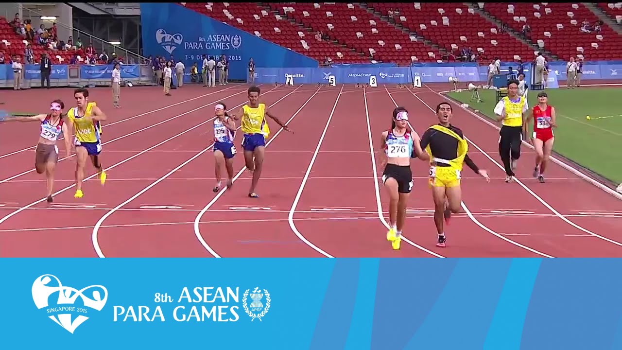 Athletics Women's 100M - T11 | 8th ASEAN Para Games 2015 - YouTube