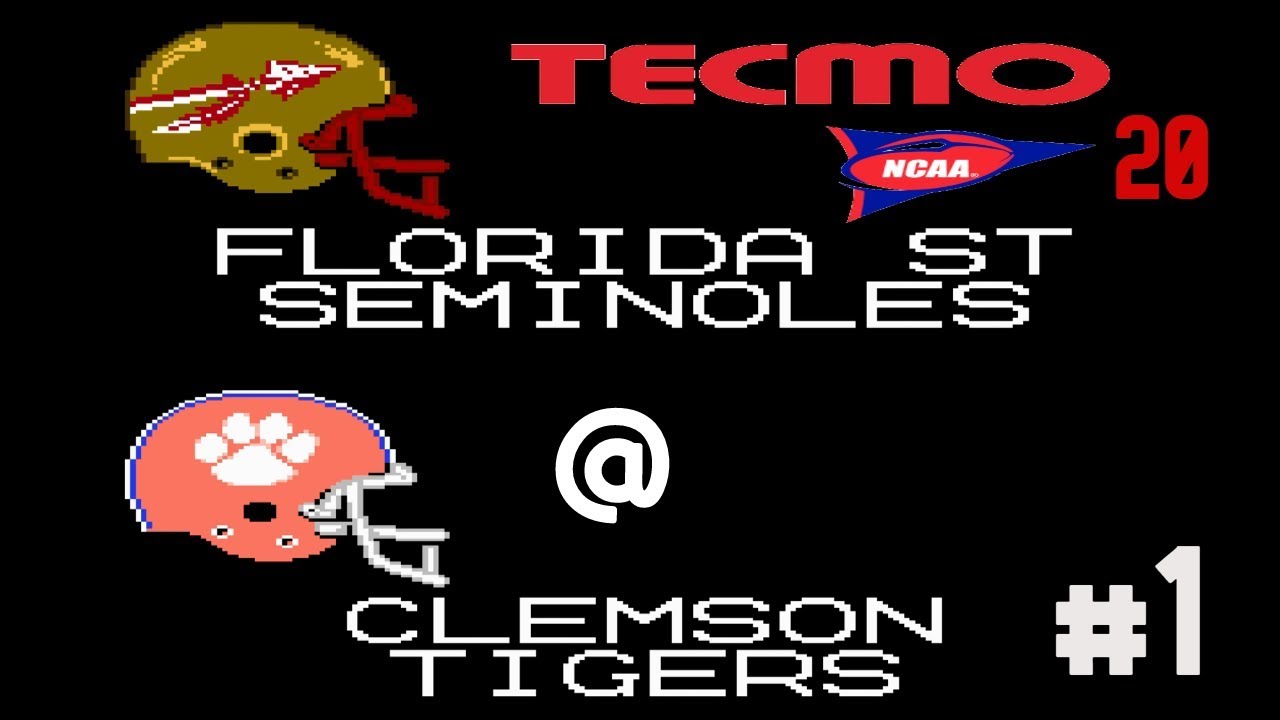 Tecmo NCAA Football 20 \\ Week 1 \\ FSU @ Clemson - YouTube