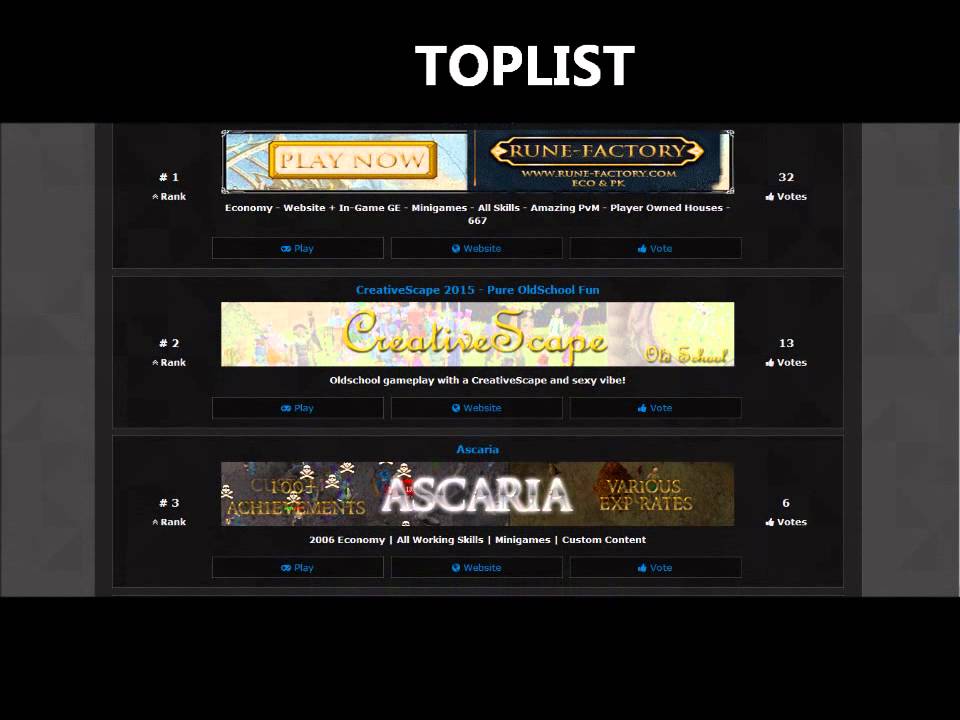 Rune-Script RSPS Toplist (New site, new features, new team, and more ...
