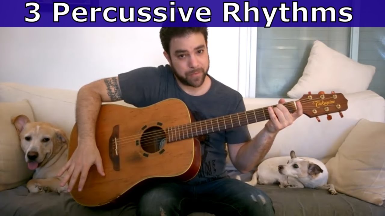 3 Advanced Percussion Guitar Rhythm Patterns - Tutorial Lesson - YouTube