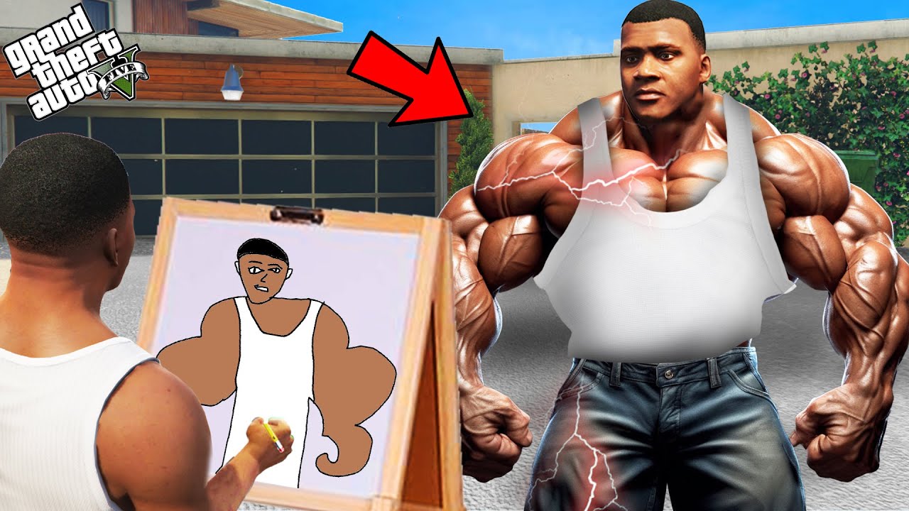Franklin Using Magical Painting To Draw Strongest Franklin ! GTA 5 new ...