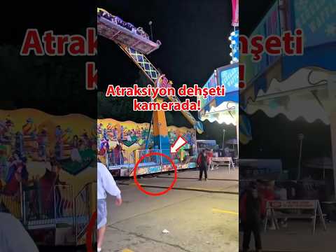 Atraksiyon yerinden koptu, panik anları!