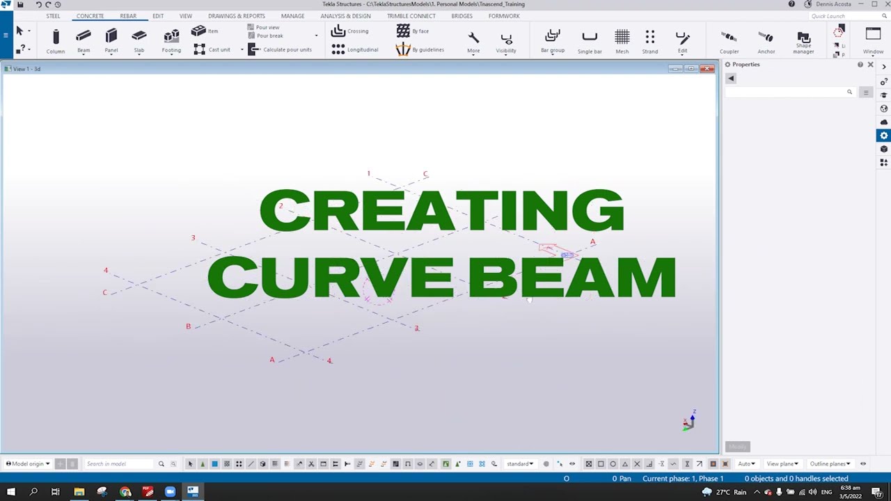 Creating Curve Beam - YouTube