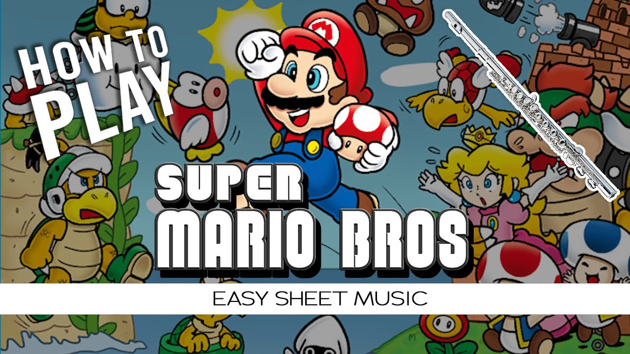 Flute "Mario Bros Theme" EASY Sheet Music - YouTube
