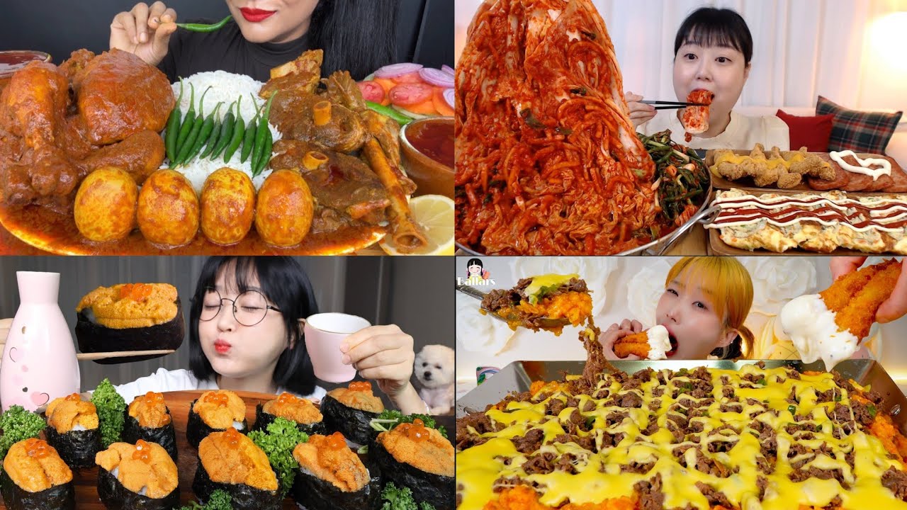 New Big bites Mukbang Compilation | ASMR - YouTube