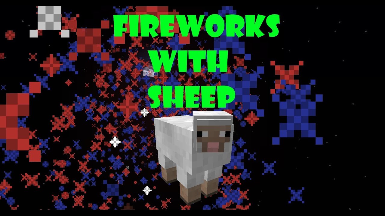 Fireworks with sheep - Minecraft game - YouTube